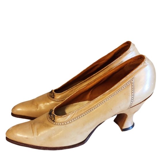 Antique Vintage | Shoes | Antique Edwardian Louis Style Heel Tan ...